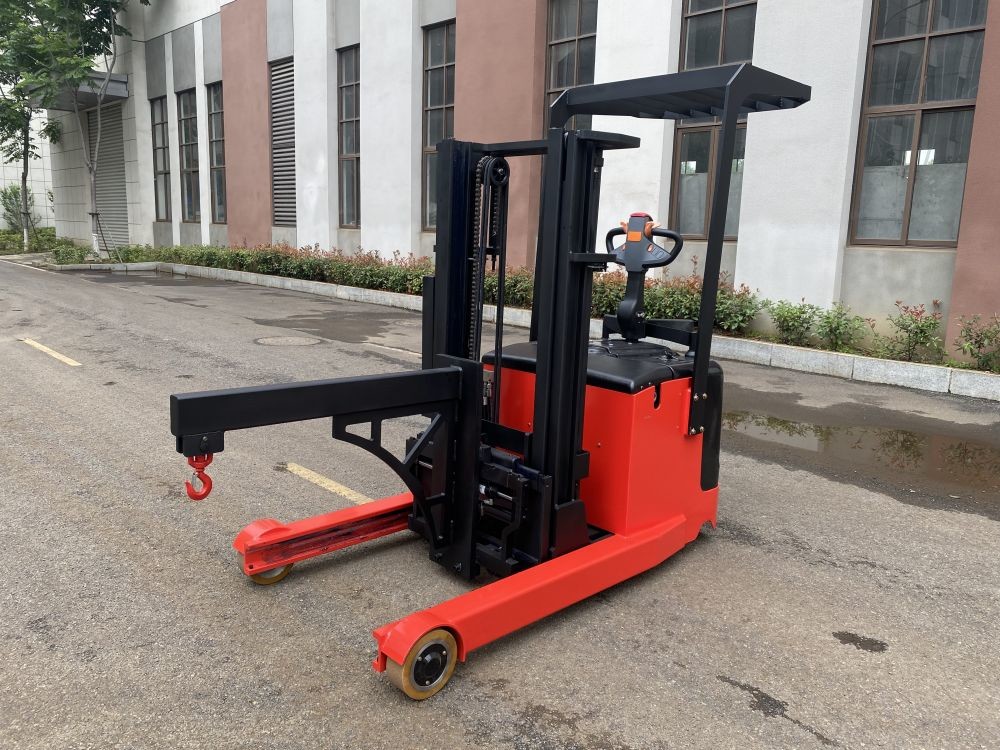 1000KG Electric Reach Forklift Walking Handle 500mm Load Center Distance
