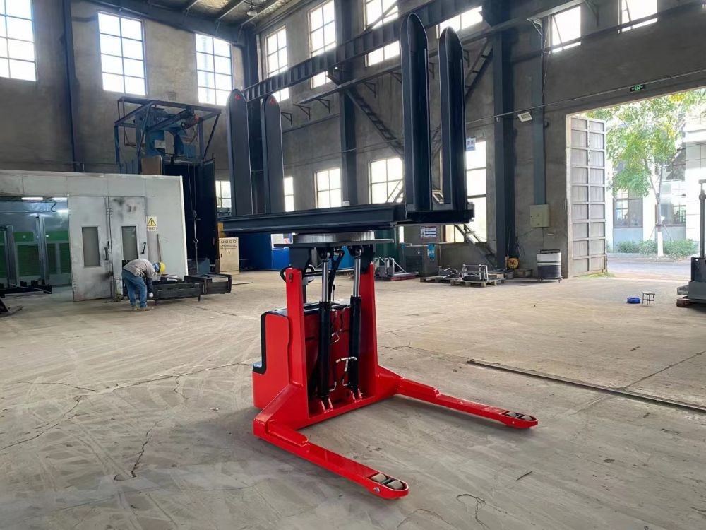 Paper Flipper Electric Pallet Stacker Forklift Truck Upwards And ...